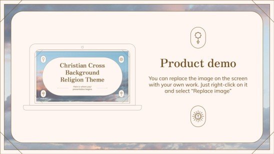 Presentación Tema de religión de fondo de cruz cristiana