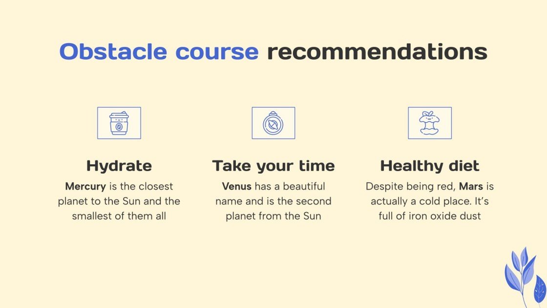 Physical Education for Elementary: Obstacle course Presentation