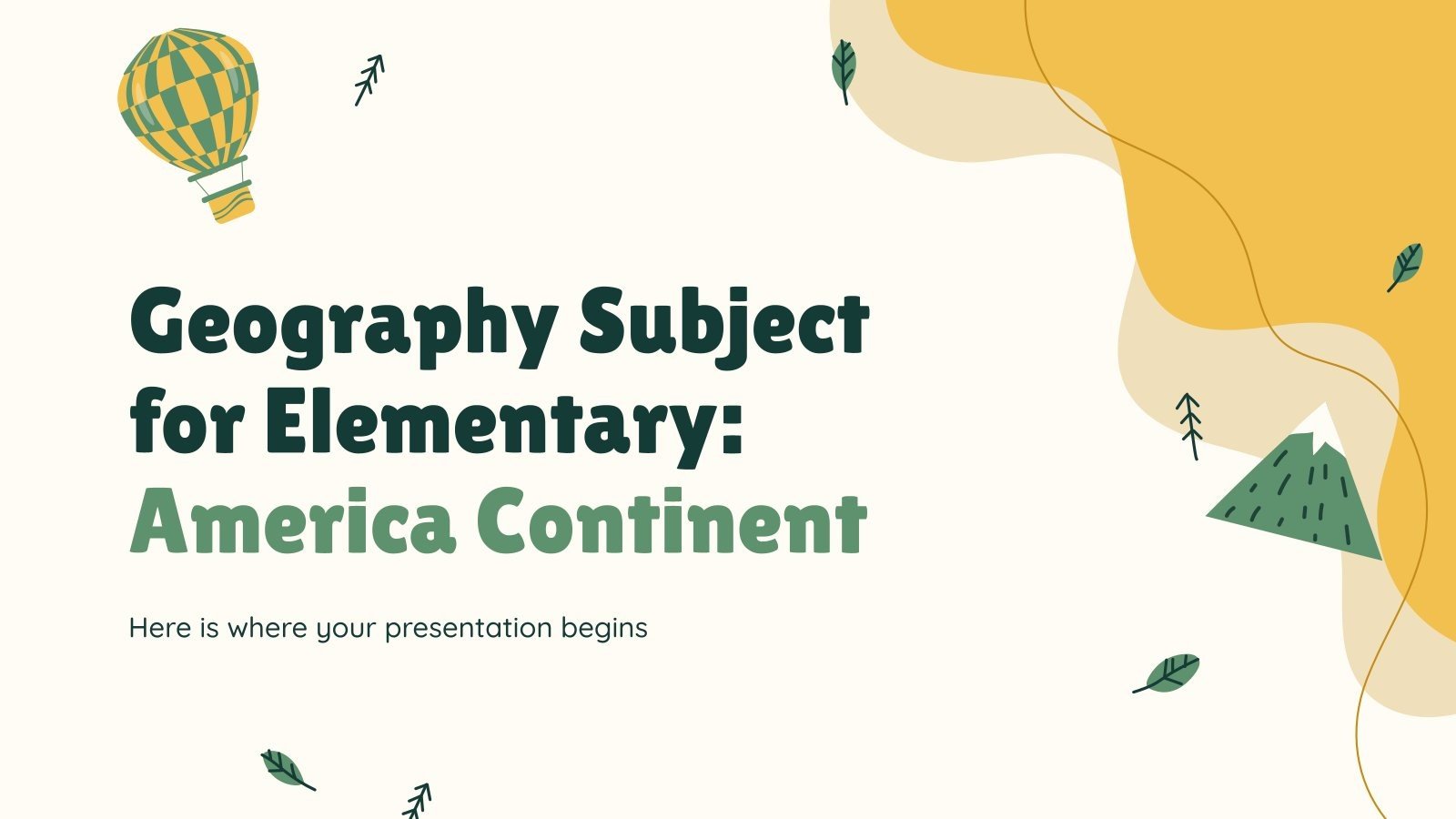 Geography Subject for Elementary: America Continent Presentation