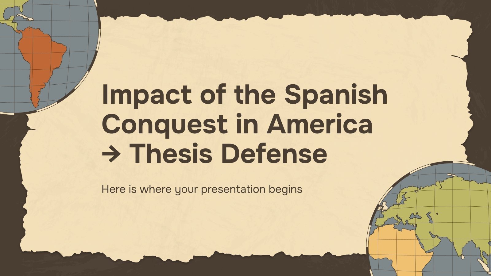Impact of the Spanish Conquest in America Thesis Defense Presentation