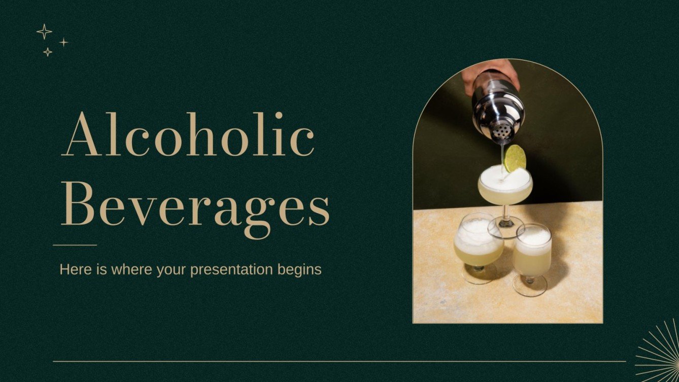 Plantillas de Google Slides y PowerPoint sobre el alcohol