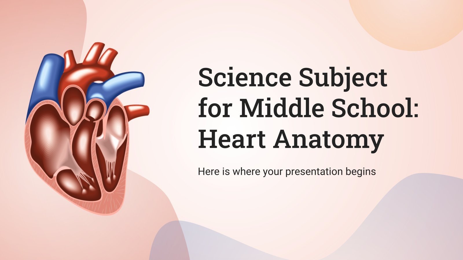 Science Subject for Middle School: Heart Anatomy Presentation