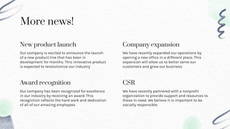 Minimalist Memphis Design Newsletter Presentation