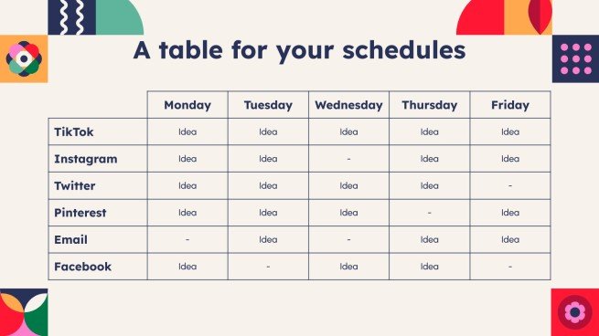 Geometric Theme for Social Media Strategy Presentation