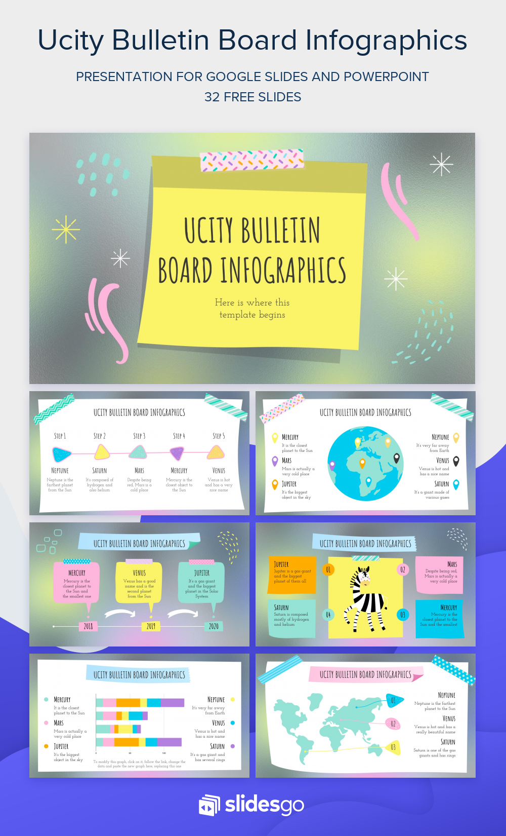 Ucity Bulletin Board Infographics | Google Slides & PPT