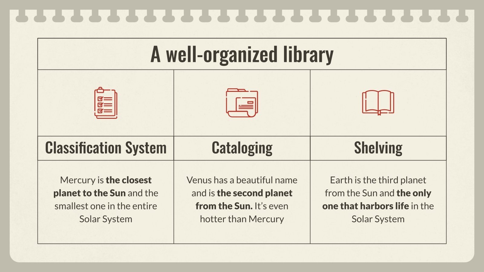 Library Notebook & Planner Presentation