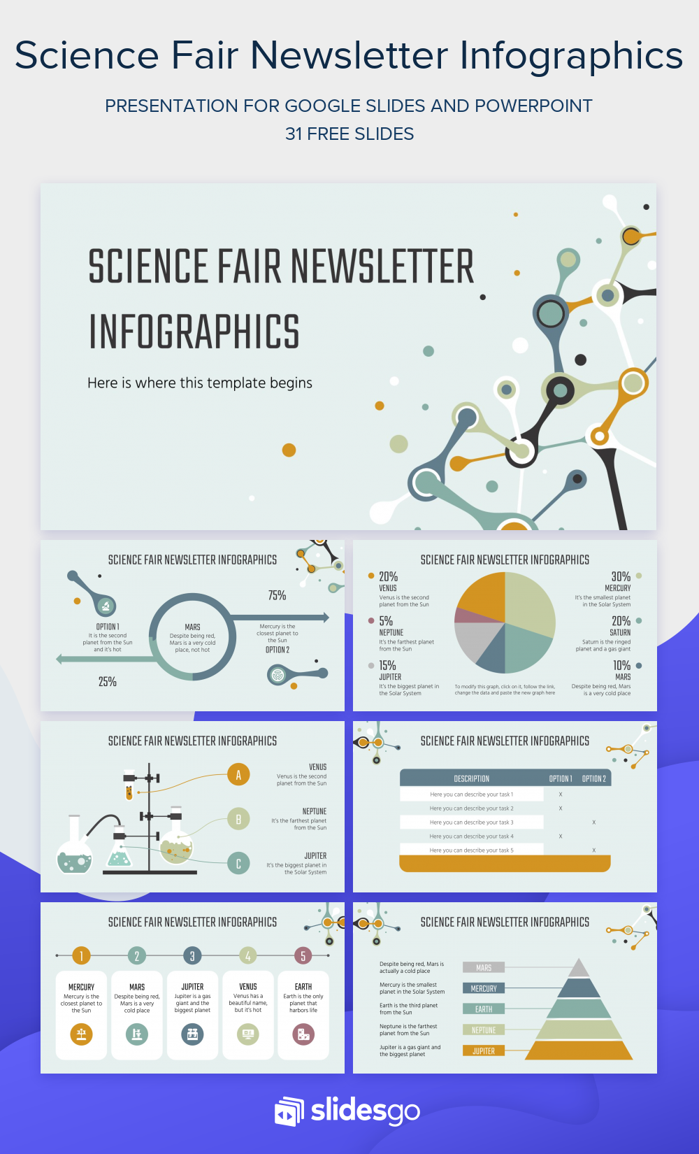 Science Fair Newsletter Infographics | Google Slides & PPT