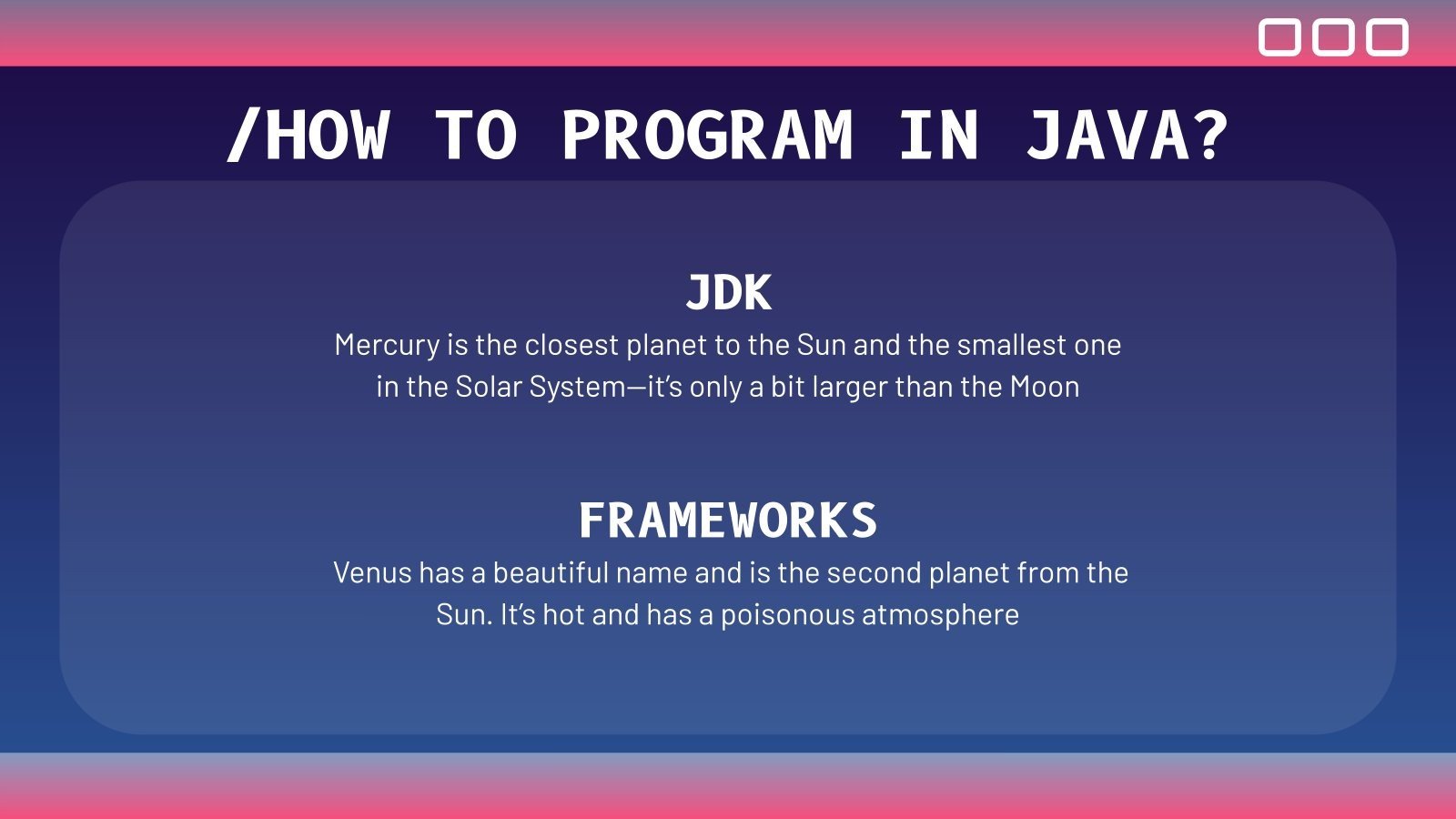 All About Programming in Java Presentation