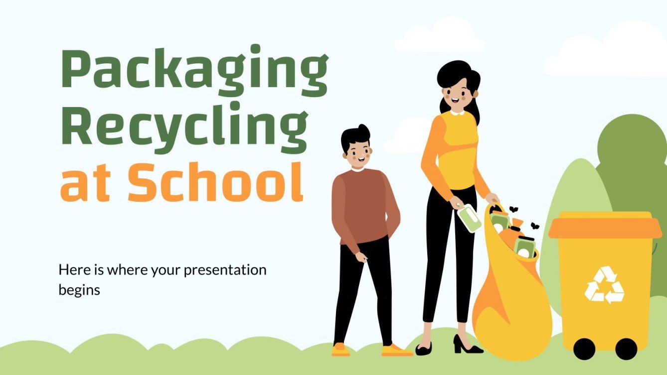 Diseños gratis de Google Slides y PowerPoint sobre el reciclaje
