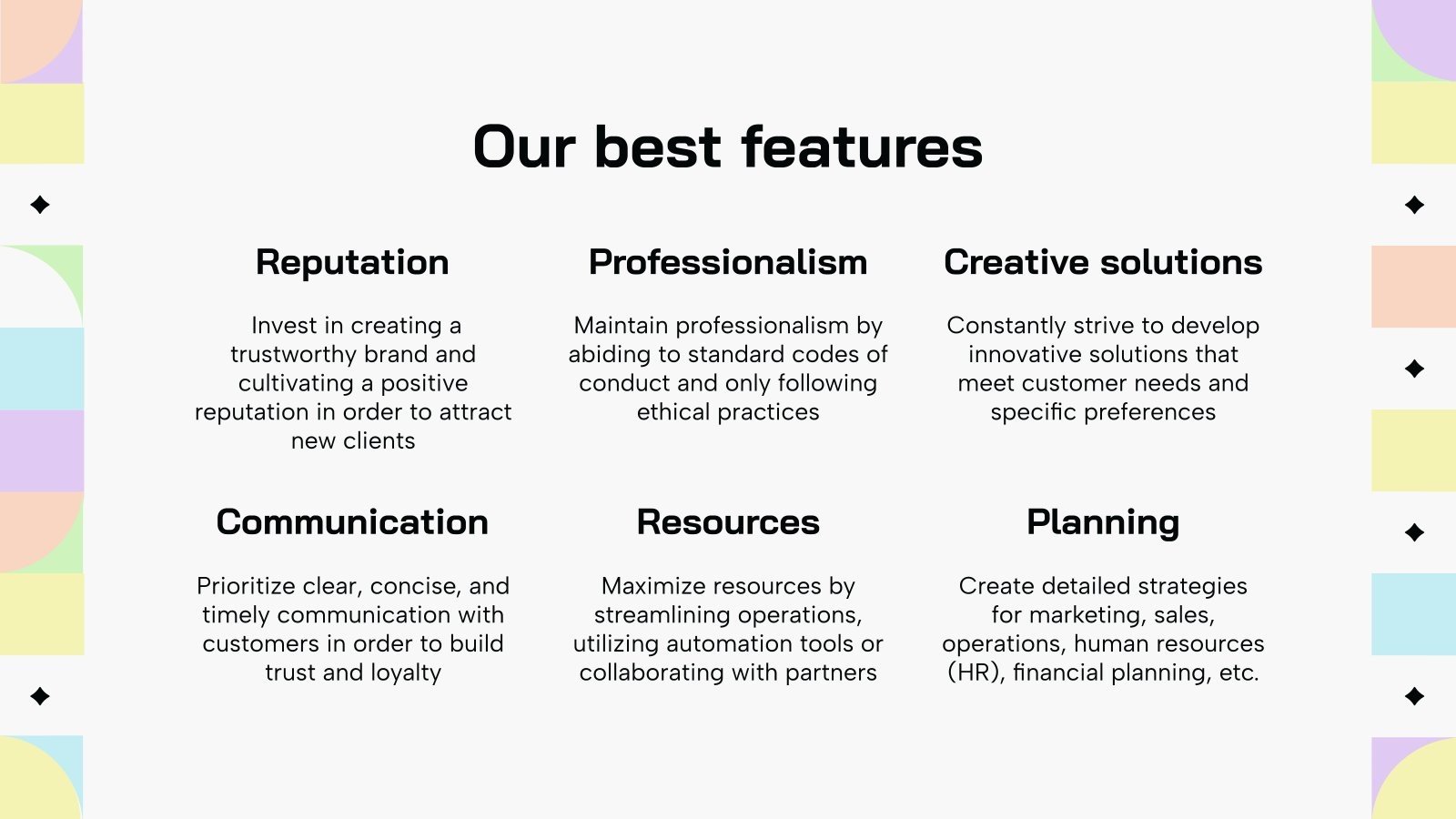 Bright Pastel Color Palette Agency Presentation