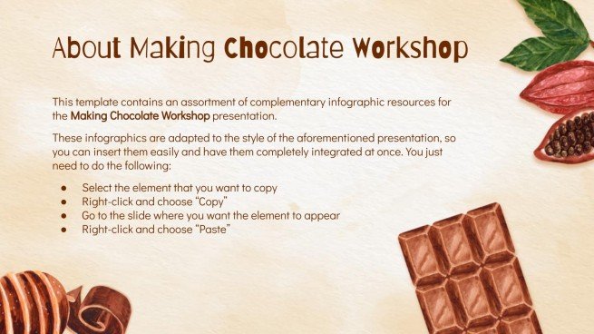 Making Chocolate Workshop Infographics Template