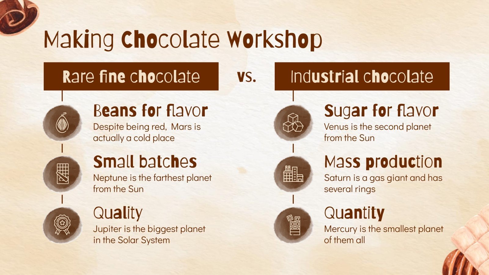 Making Chocolate Workshop Infographics Template