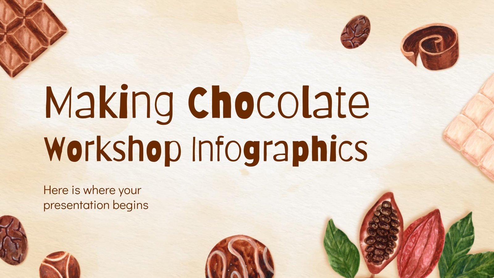 Plantillas gratis sobre chocolate para Google Slides y PPT