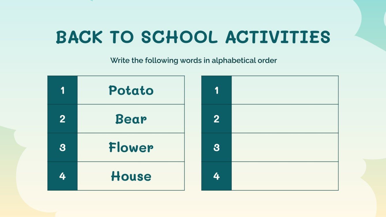 Back to School Activities for Elementary Infographics