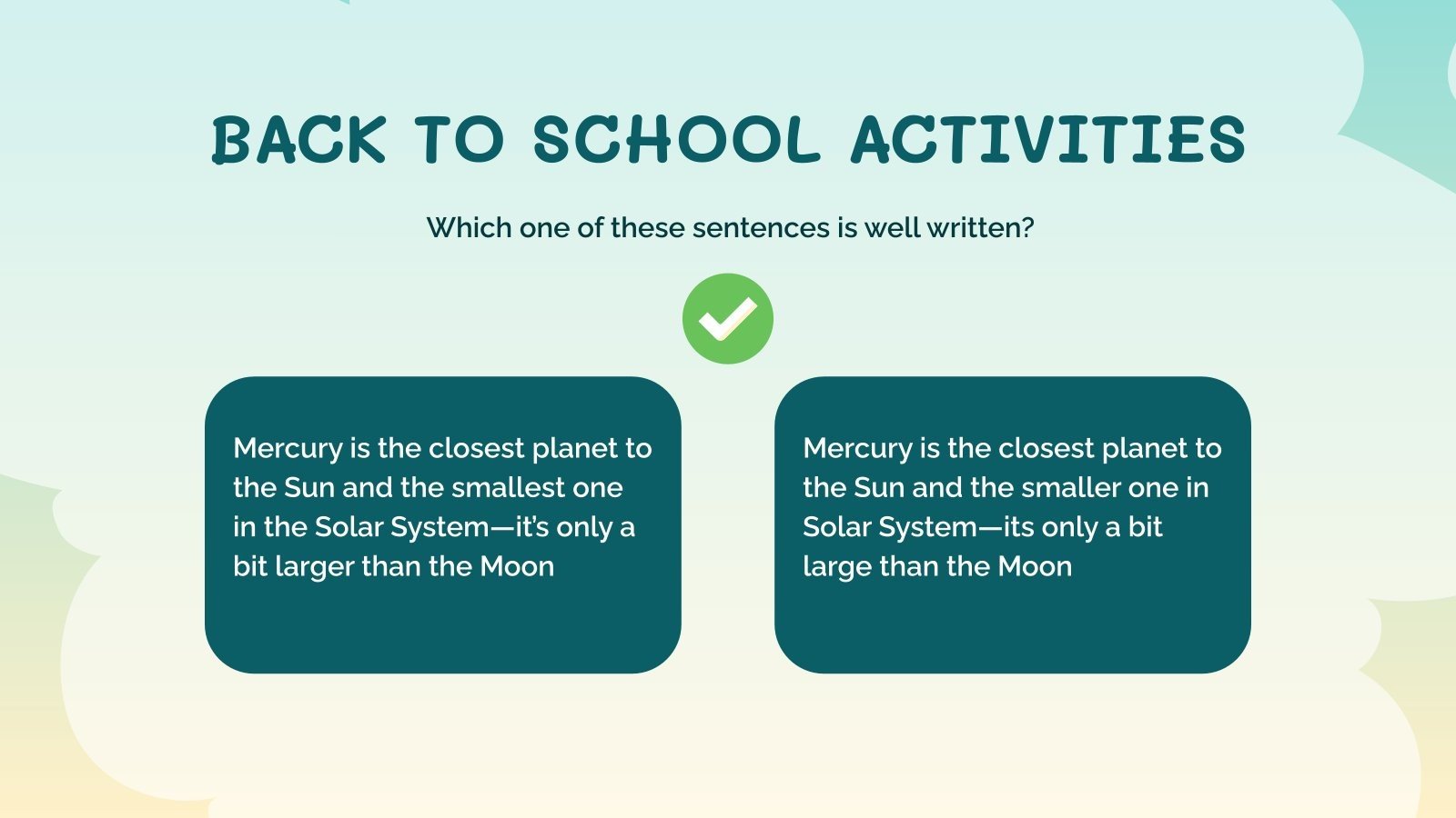 Back to School Activities for Elementary Infographics