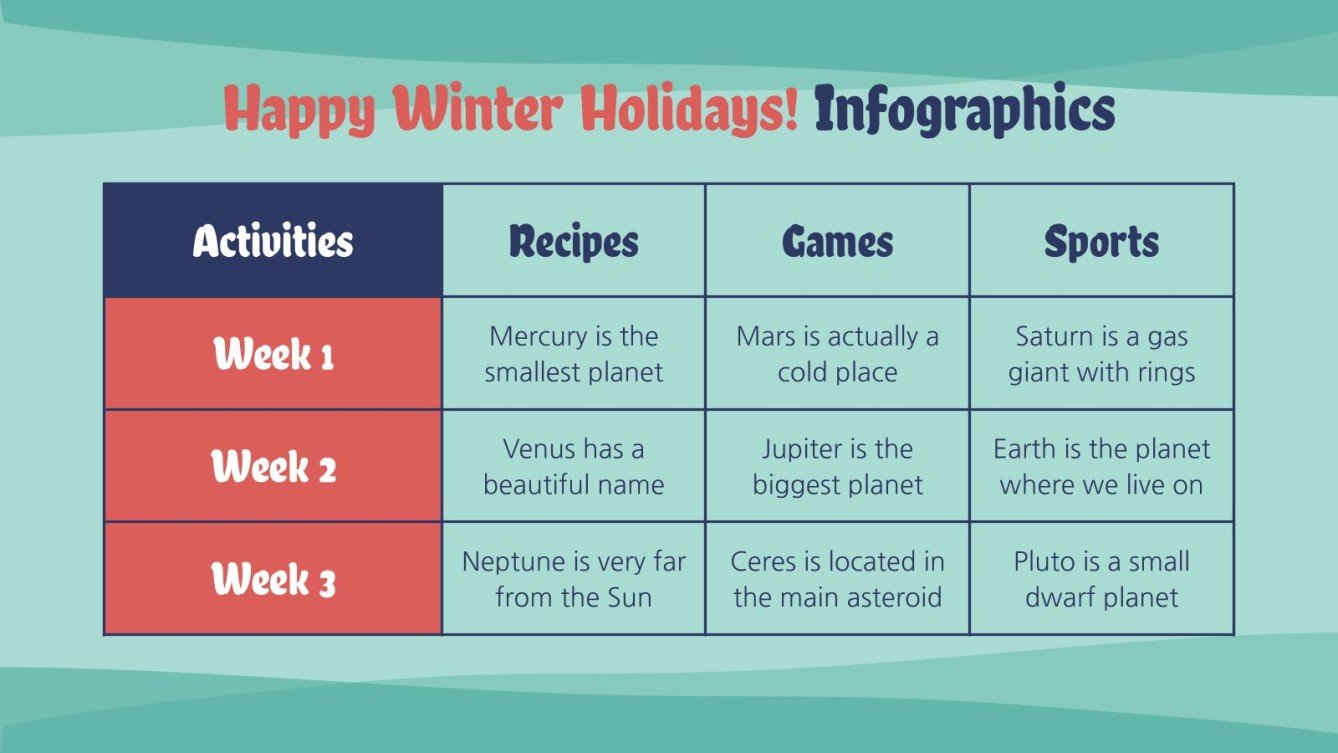 Happy Winter Holidays! Infographics Presentation