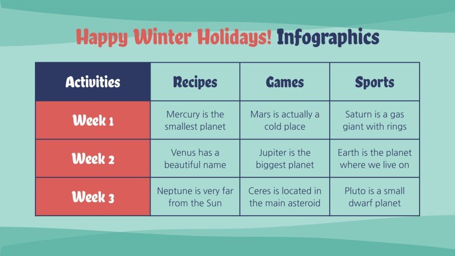 Happy Winter Holidays! Infographics Presentation
