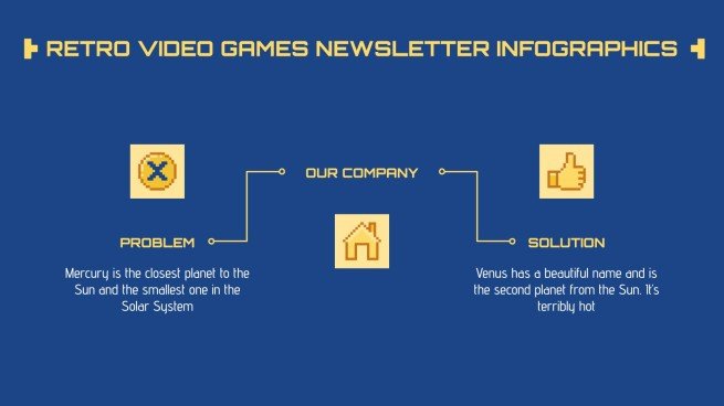 Infográficos de newsletter estilo videogame retrô