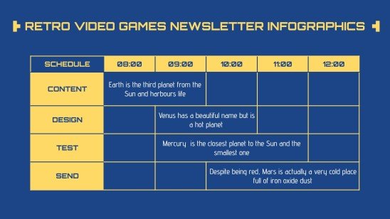 Infográficos de newsletter estilo videogame retrô