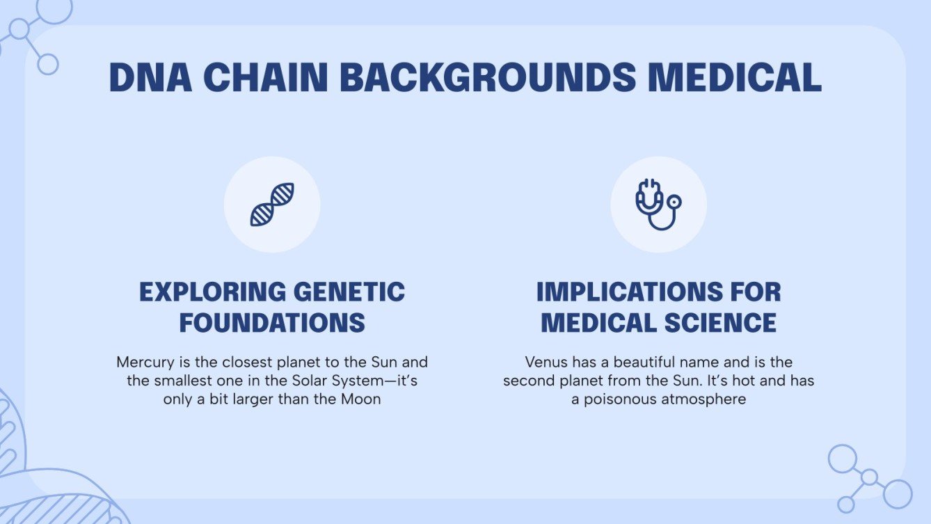 Présentation Thème médical d'arrière-plans de chaîne d'ADN