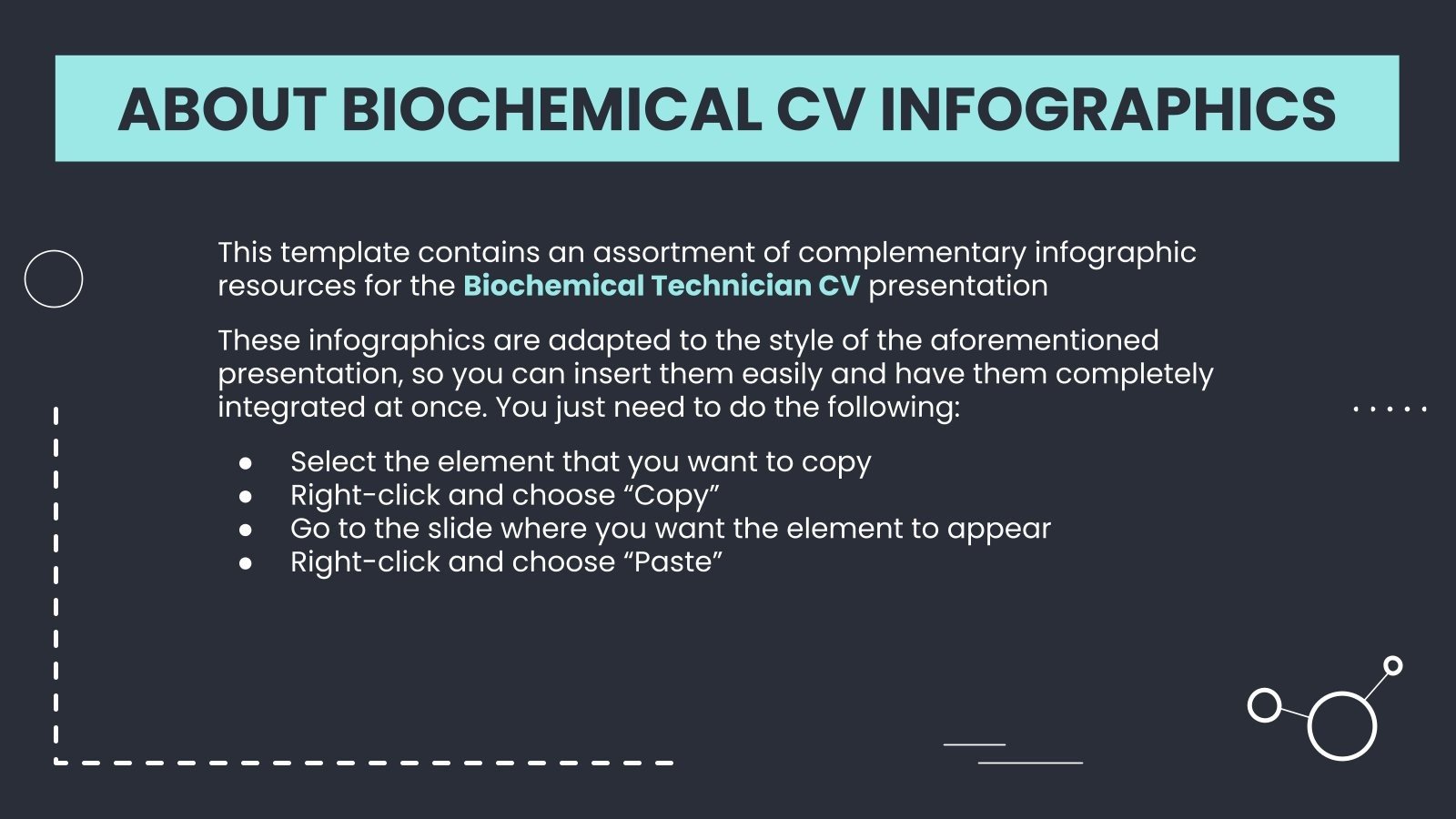 Biochemical Technician CV Infographics Template
