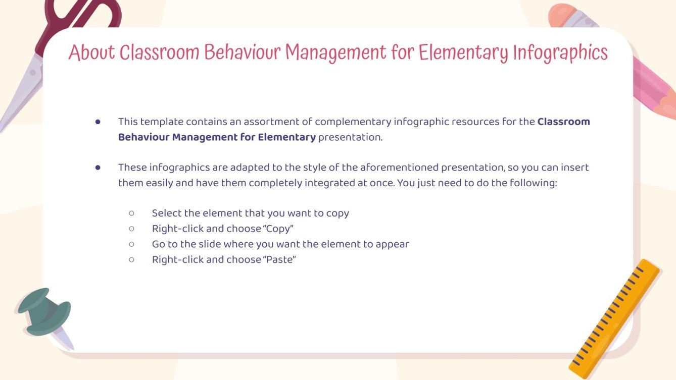Classroom Behaviour Management for Elementary Template
