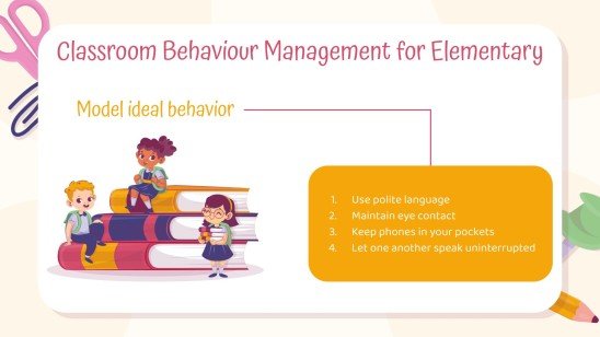 Classroom Behaviour Management for Elementary Template