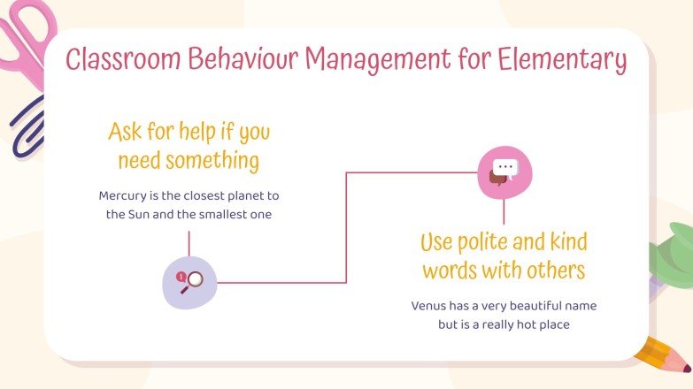 Classroom Behaviour Management for Elementary Template