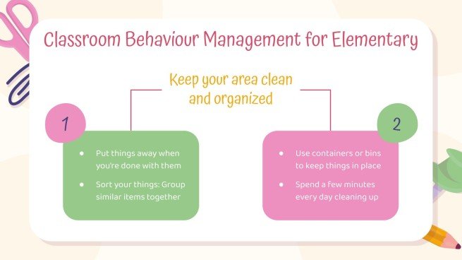 Classroom Behaviour Management for Elementary Template