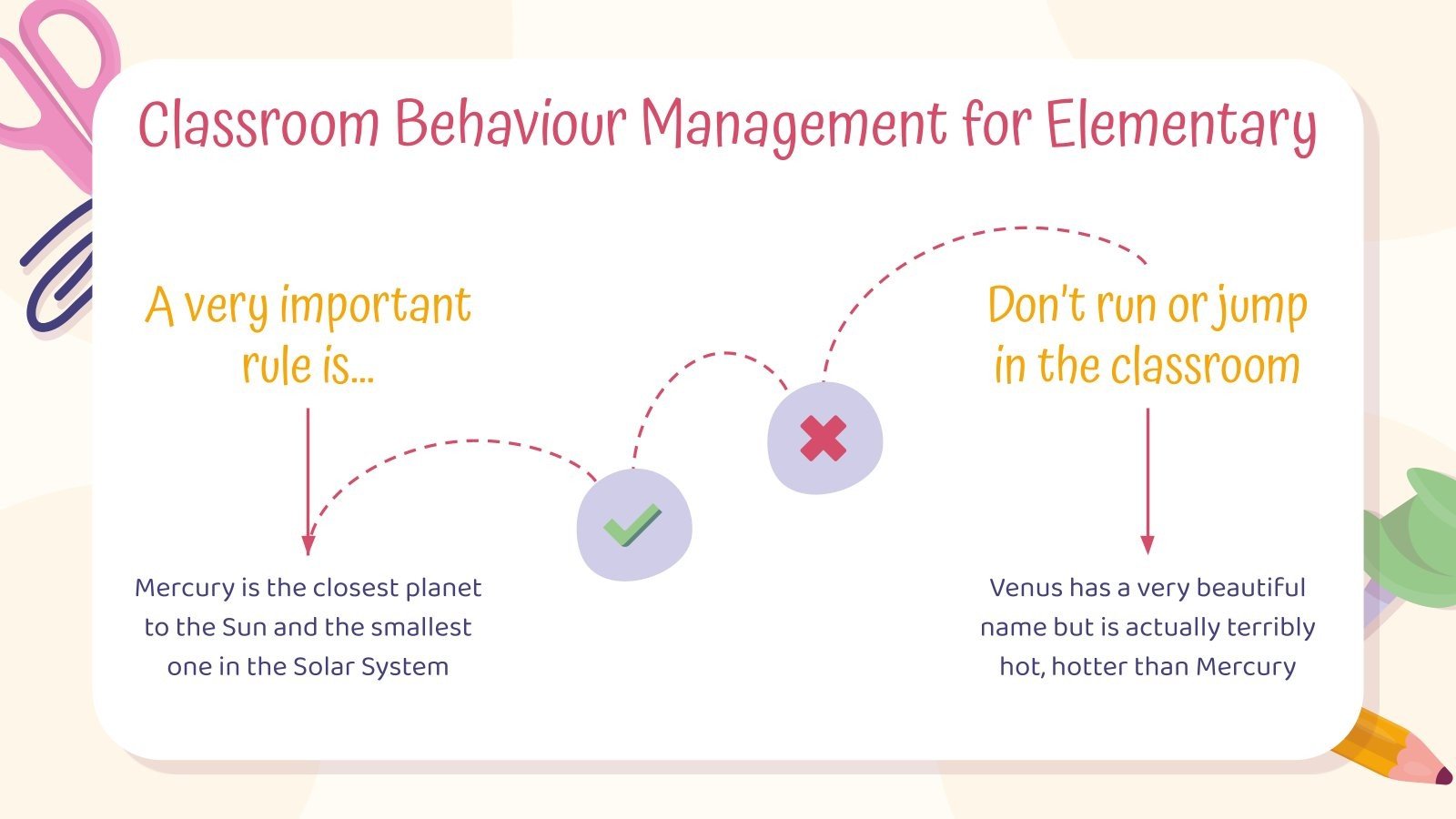 Classroom Behaviour Management for Elementary Template