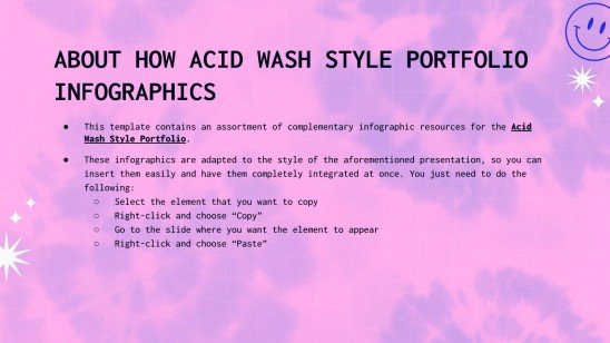 Acid Wash Style Portfolio Infographics Presentation