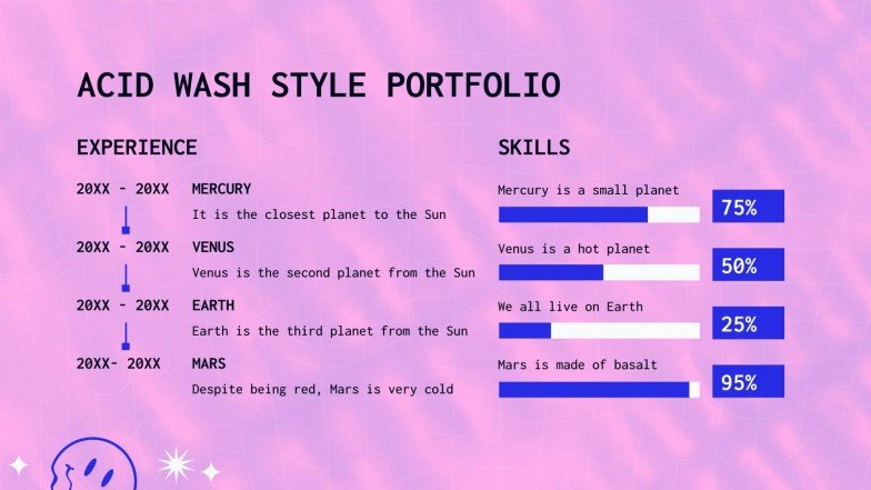 Acid Wash Style Portfolio Infographics Presentation