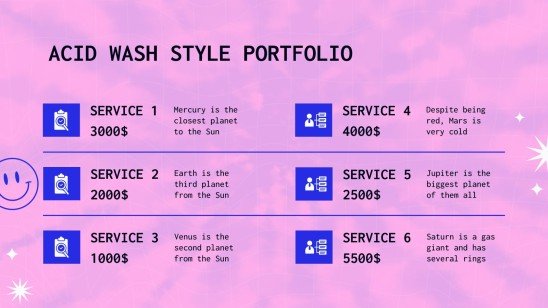 Acid Wash Style Portfolio Infographics Presentation