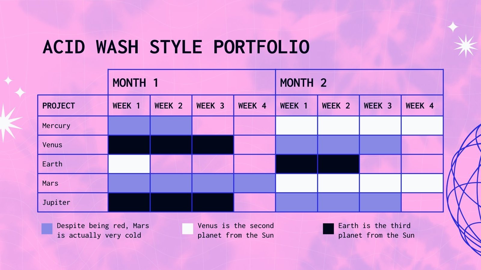 Acid Wash Style Portfolio Infographics Presentation