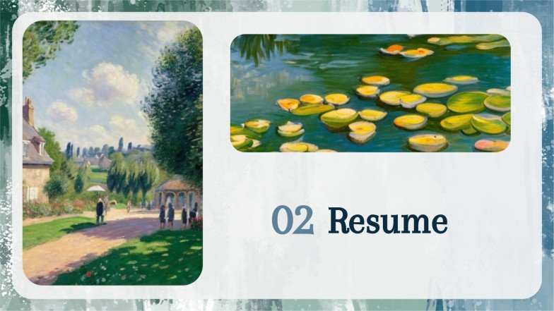 Monet Style Portfolio Presentation