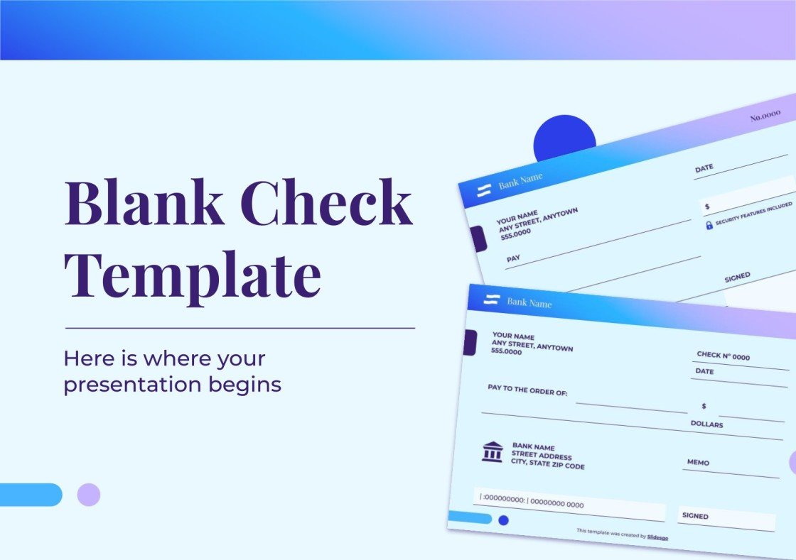 Blank Check Template Presentation