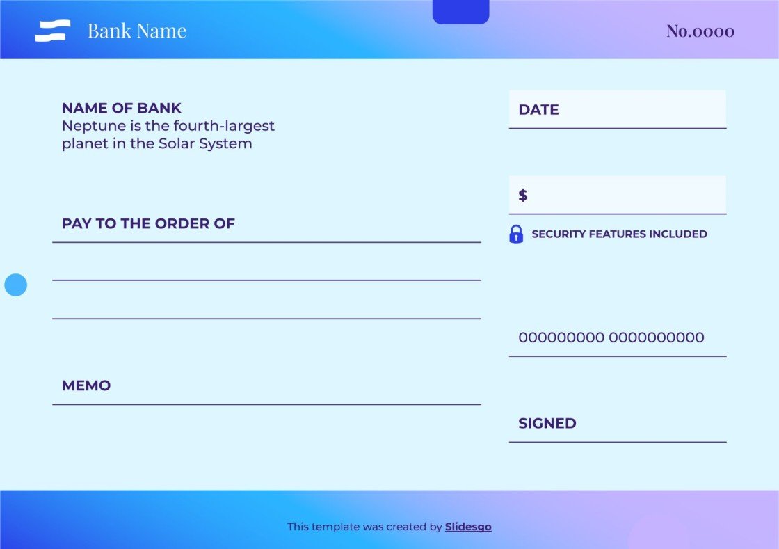 Blank Check Template Presentation