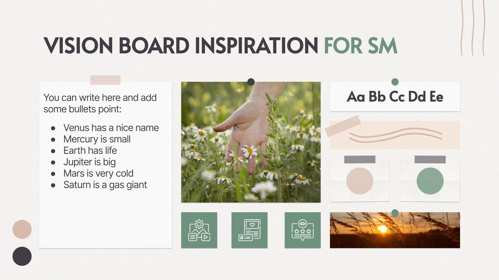 Vision Board Inspiration for Social Media Infographics