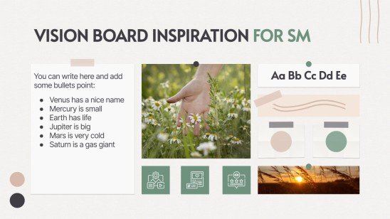 Vision Board Inspiration for Social Media Infographics