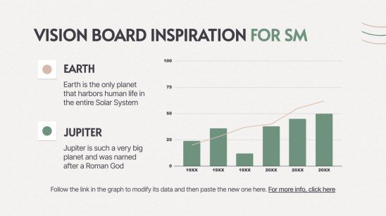 Inspiração do Vision Board para infográficos de mídia social