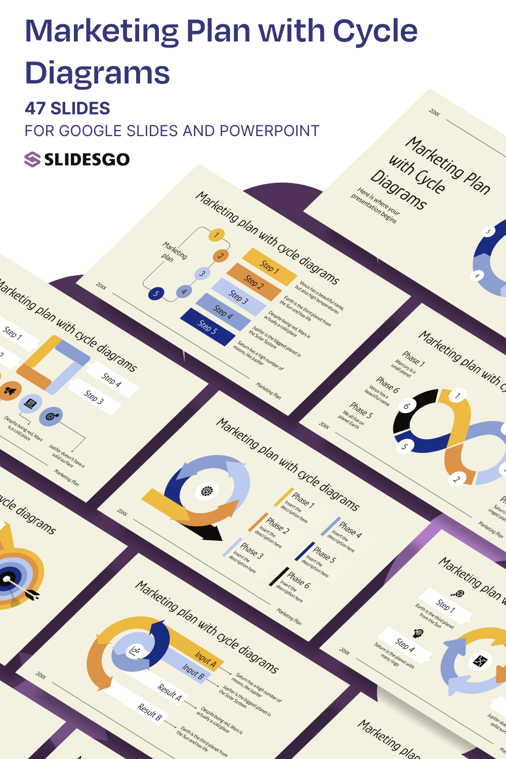 Marketing Plan with Cycle Diagrams Presentation