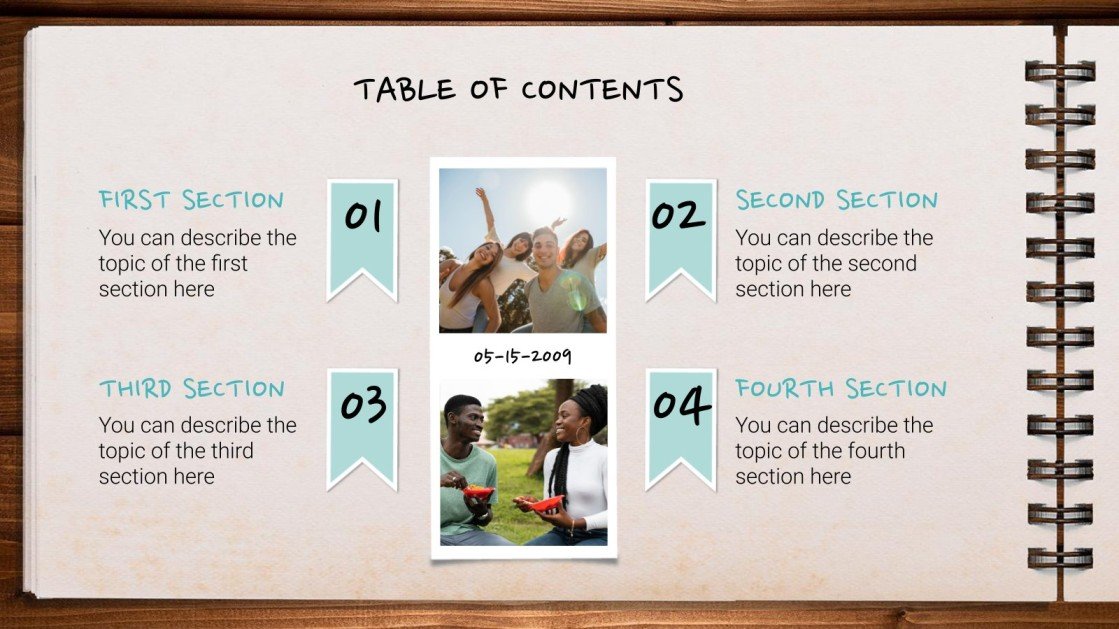 Memories Photo Album Google Slides Theme and PPT Template