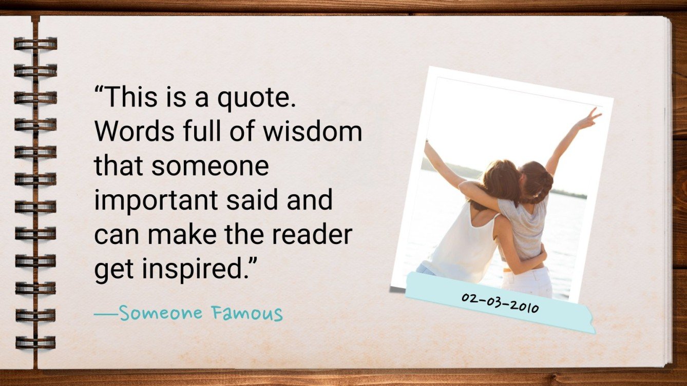 Memories Photo Album Google Slides Theme and PPT Template