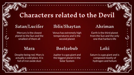 The Devil: Origins, Myths, and Legends Presentation