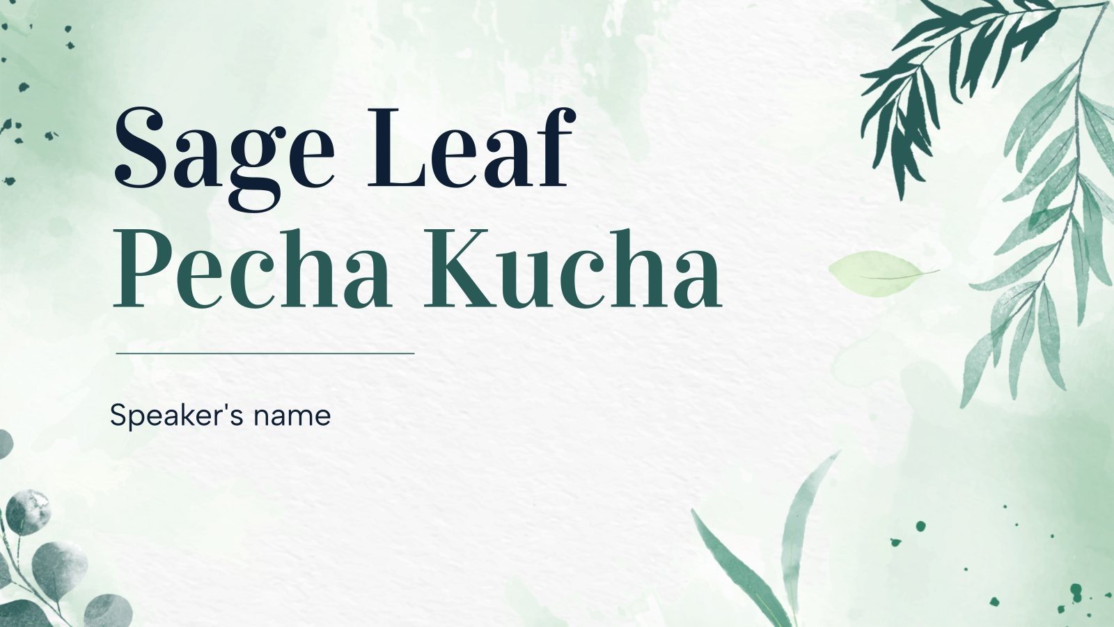 Sage Leaf Pecha Kucha Presentation