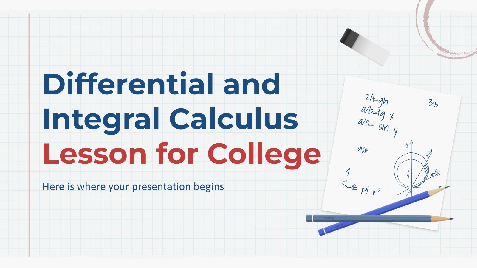 Differential and Integral Calculus Lesson for College