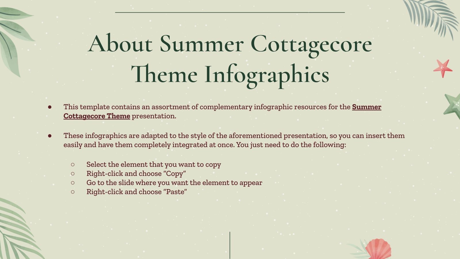Summer Cottagecore Theme Infographics Template