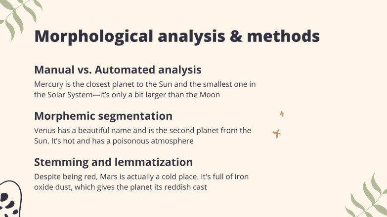 Morphological Analysis Techniques Workshop Presentation