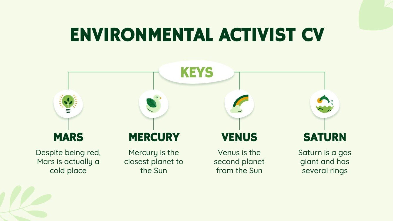 Environmental Activist CV Infographics Template