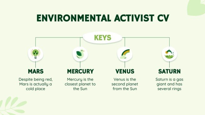 Environmental Activist CV Infographics Template